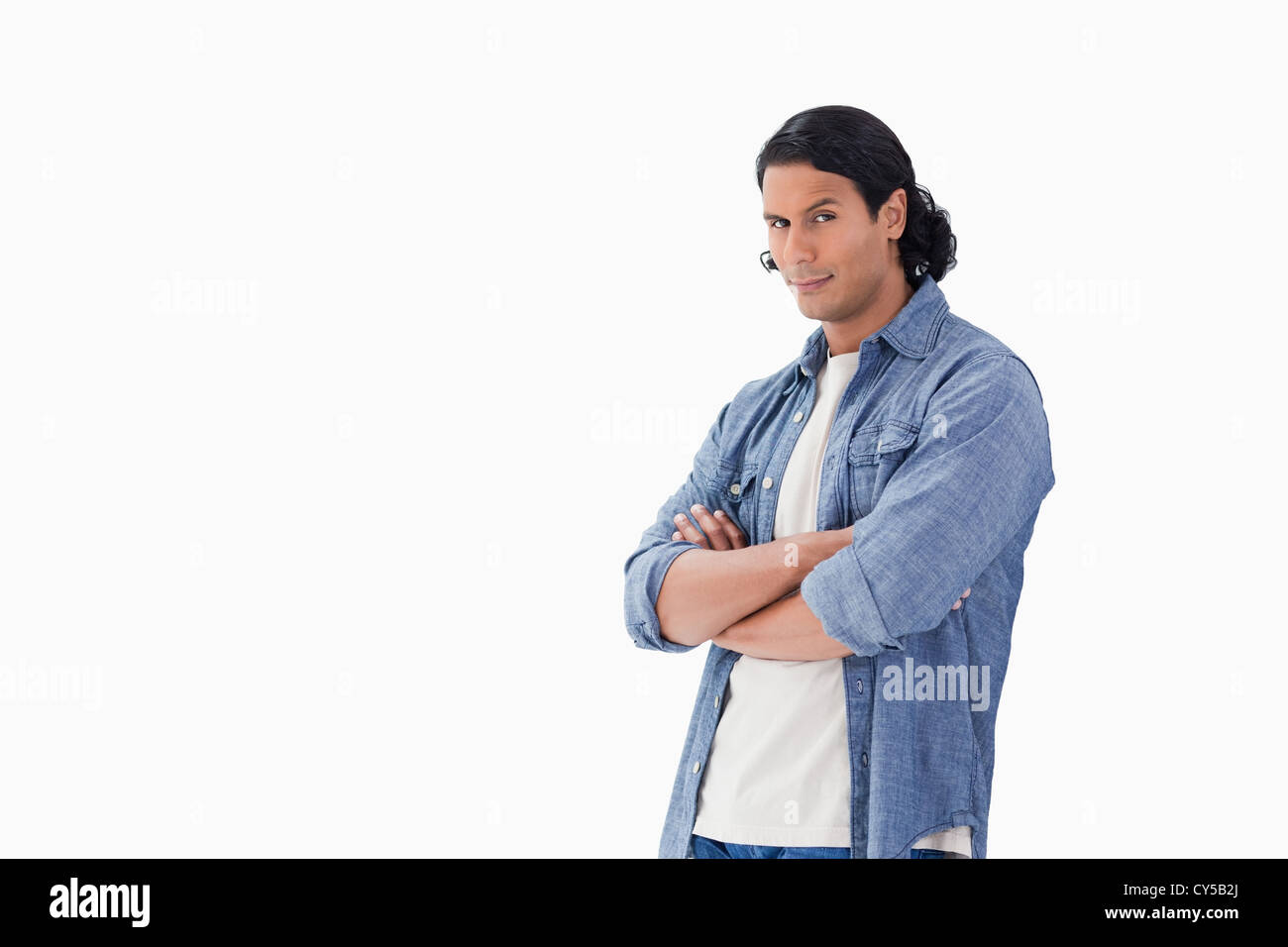 Portrait casual man crossing arms Cut Out Stock Images & Pictures - Alamy