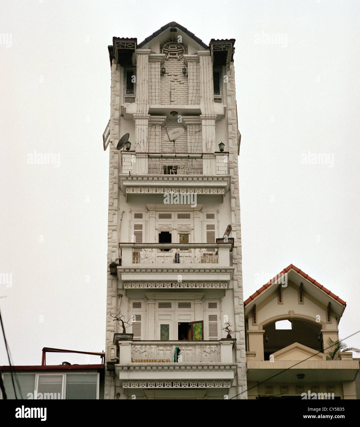 French Colonial Architecture in Old Hanoi in Vietnam in Far East ...