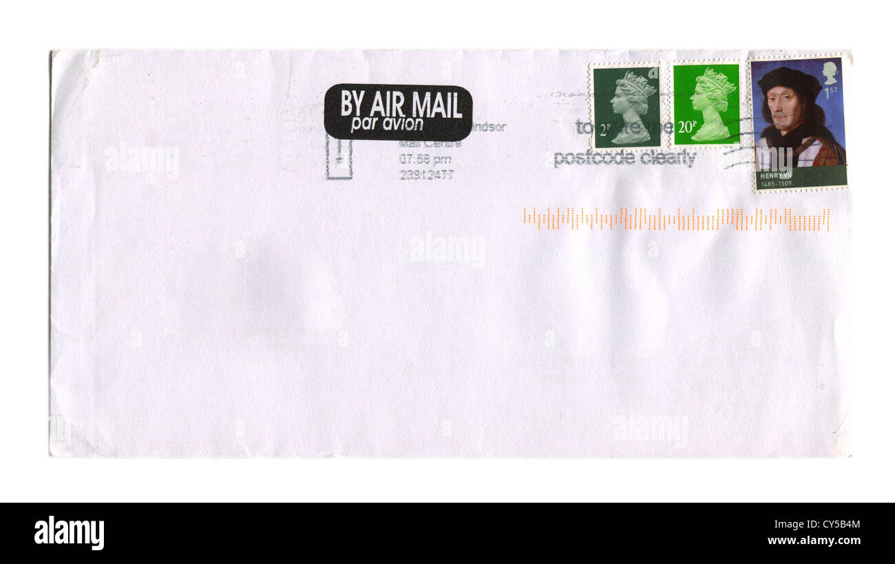 UK - CIRCA 2012: Mailing envelope with postage stamps dedicated to ...