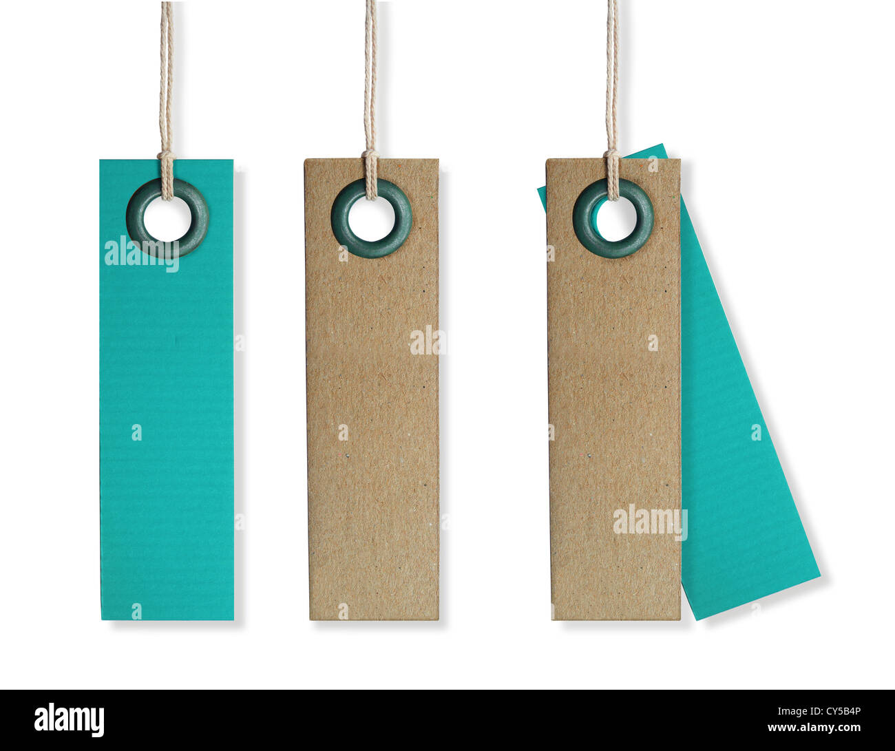 cardboard blank clothing label on a white background Stock Photo - Alamy