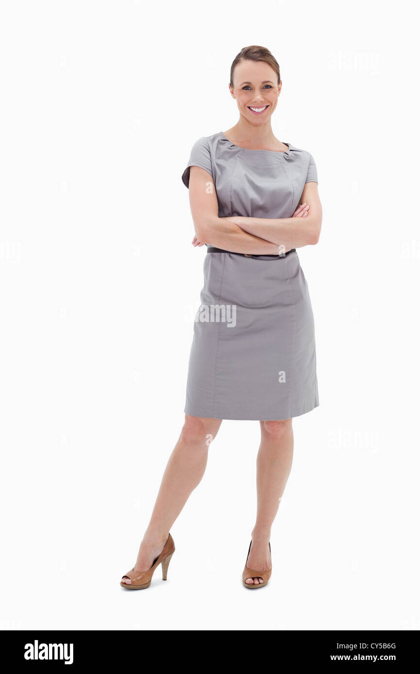 Woman crossed arms in Cut Out Stock Images & Pictures - Alamy