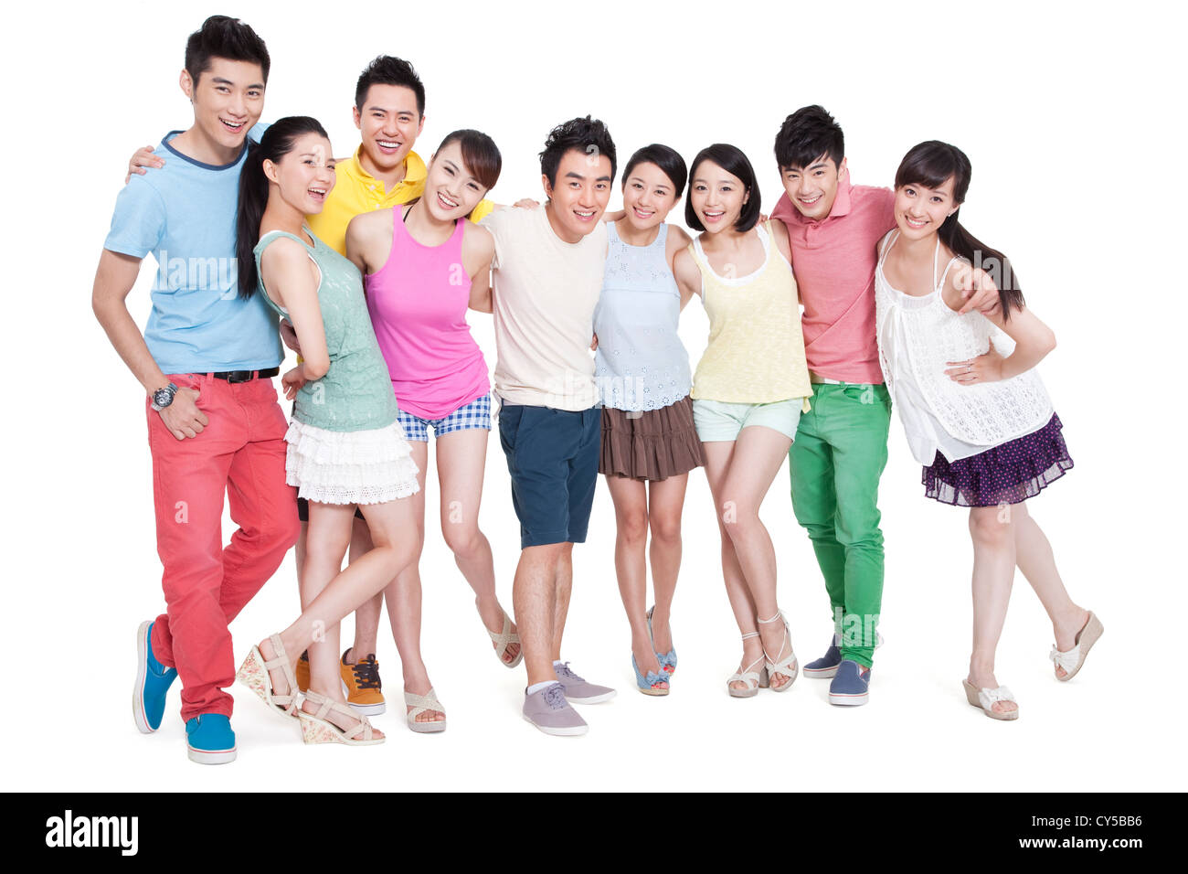 Happy young friends together Stock Photo - Alamy