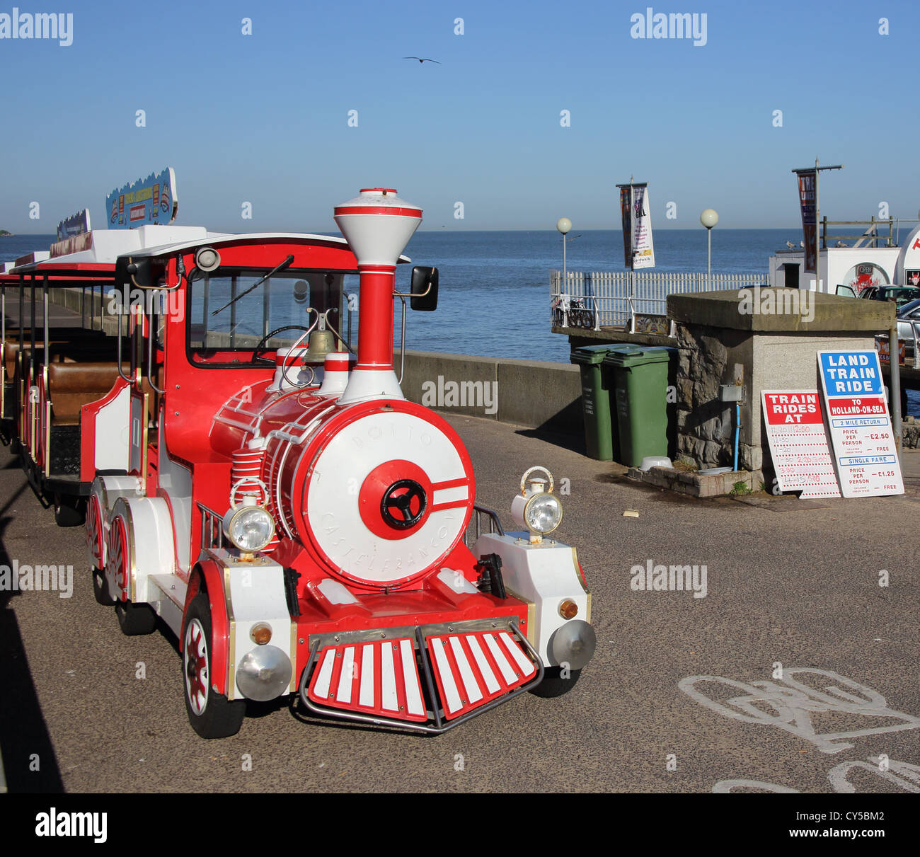 land train at clacton on sea on the essex coast Stock Photo - Alamy