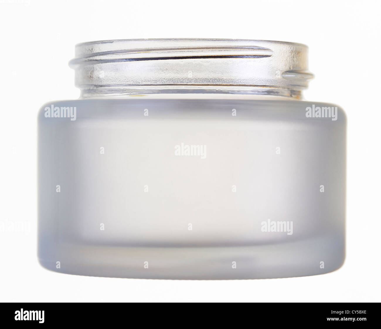 Close up of a cream jar isolated on white background Stock Photo - Alamy