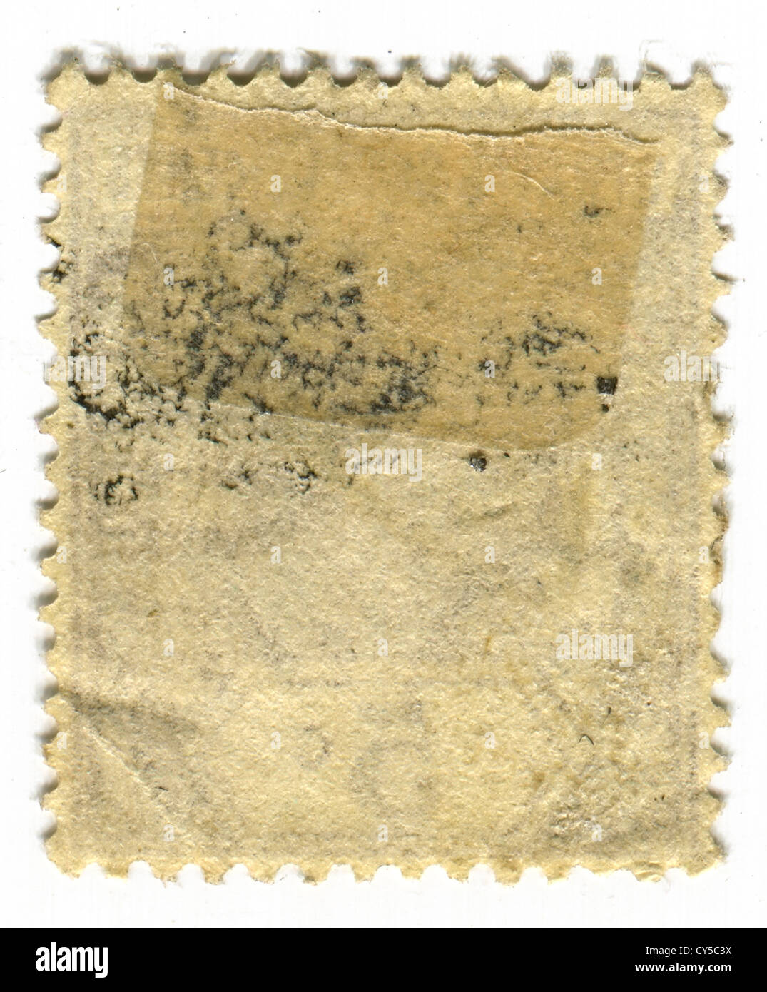 The reverse side of a postage stamp Stock Photo - Alamy