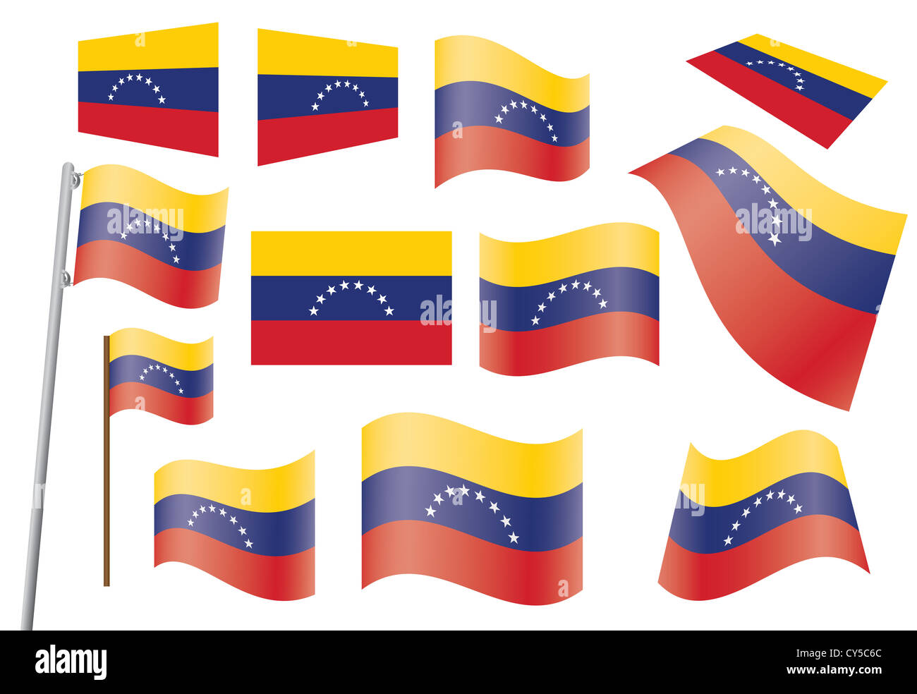 Venezuelan flag venezuela flying hi-res stock photography and images ...
