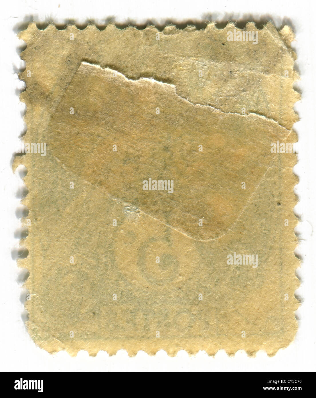 The reverse side of a postage stamp Stock Photo - Alamy