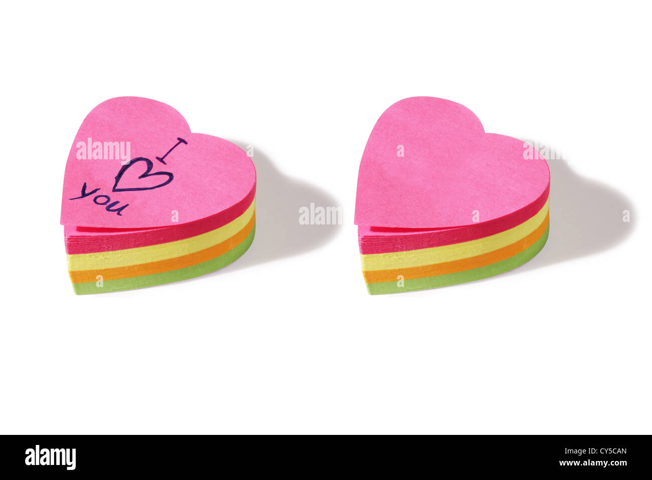 Heart shape post it notes hi-res stock photography and images - Alamy