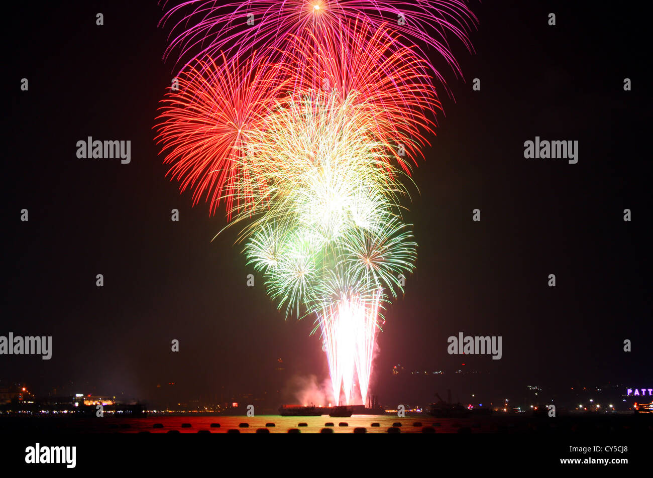 Firework at night Stock Photo - Alamy