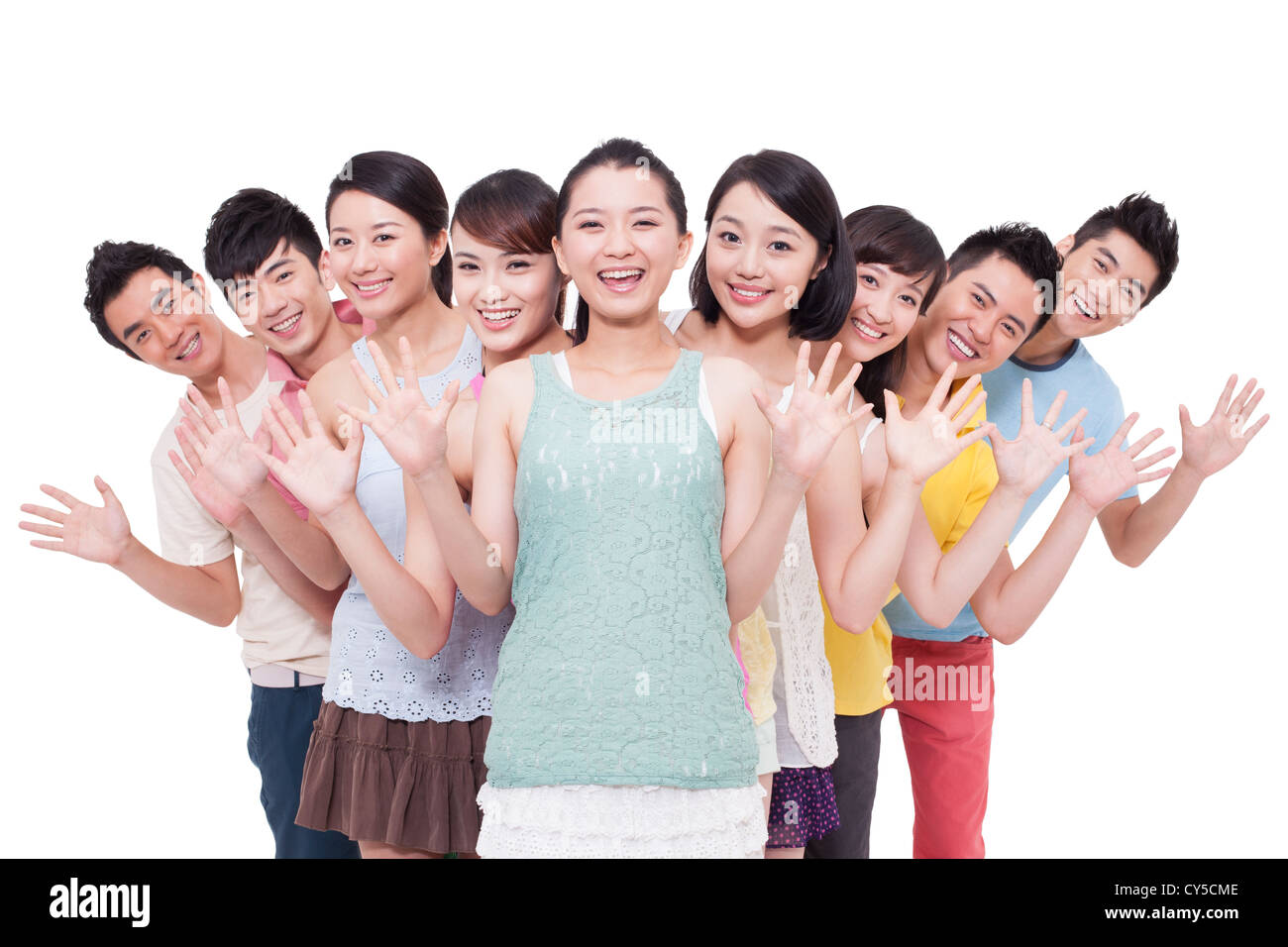 Happy young friends together Stock Photo - Alamy