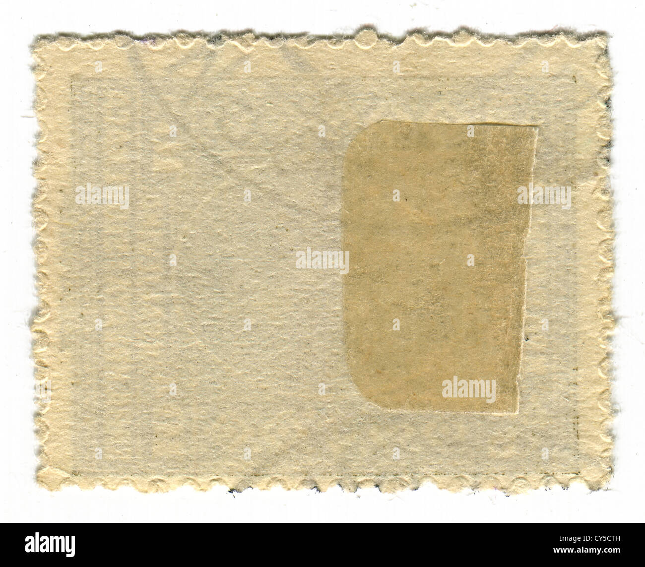 The reverse side of a postage stamp Stock Photo - Alamy