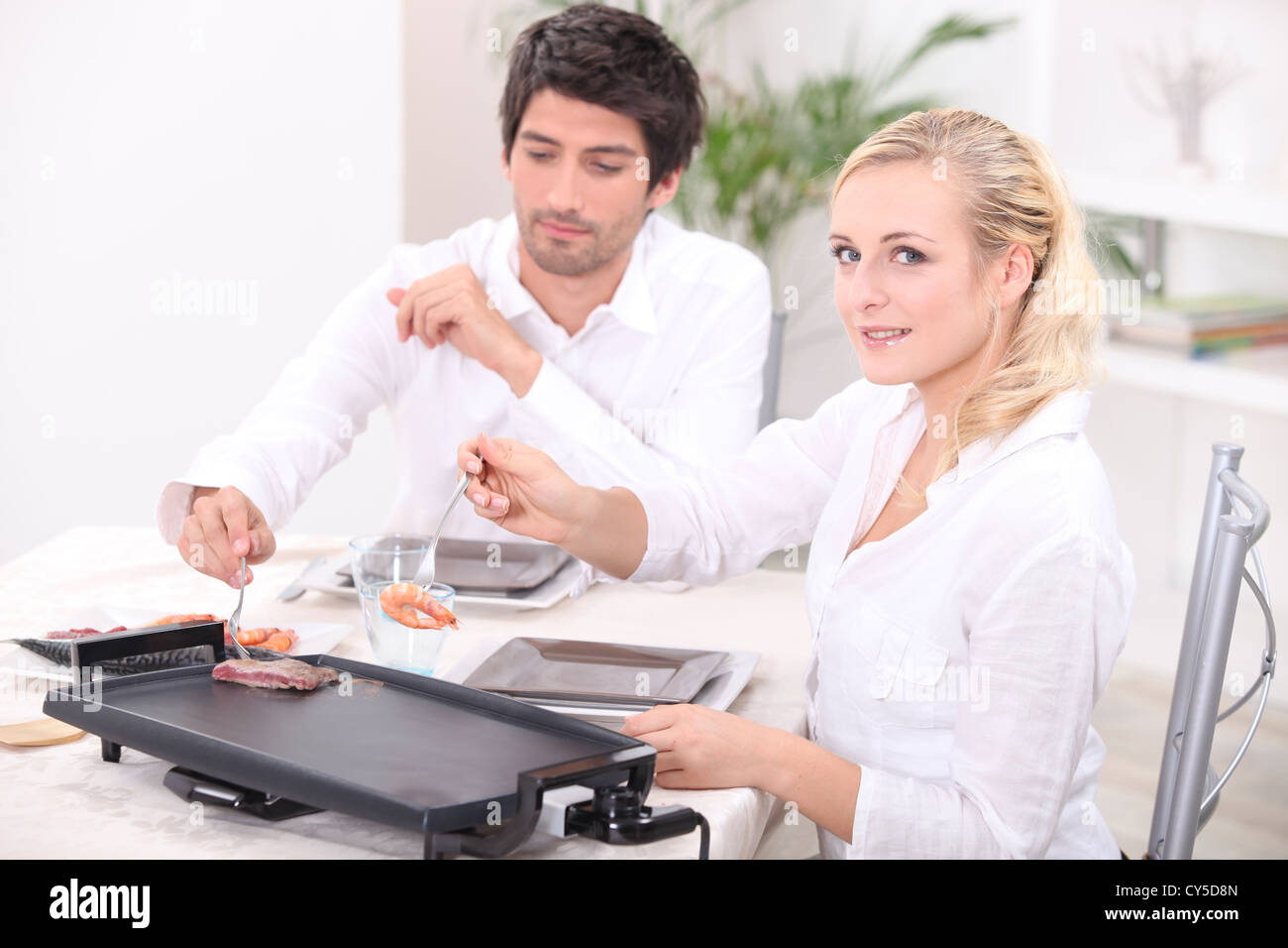 couple having dinner Stock Photo - Alamy