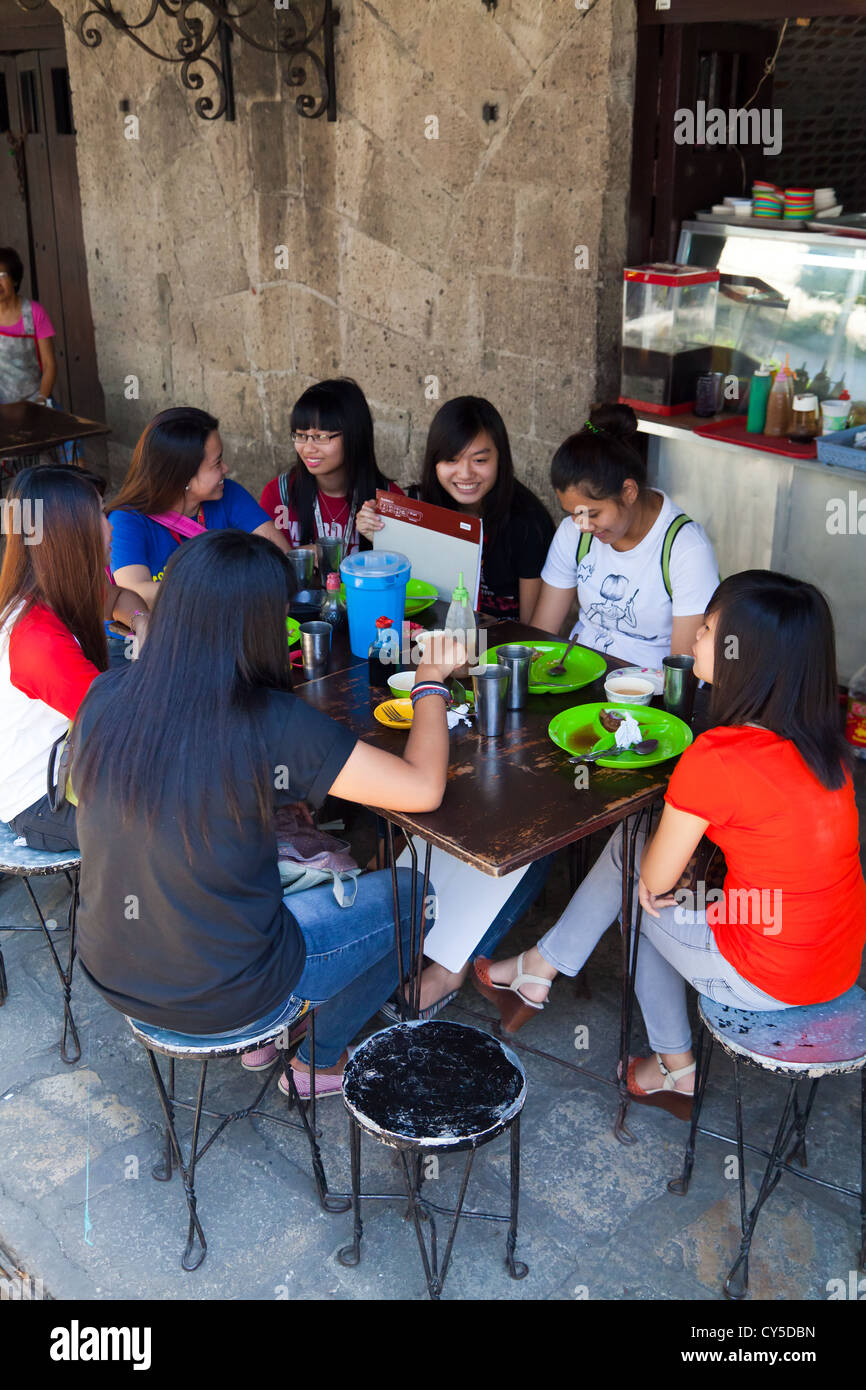 Typical Street Life in the Old Town of Manila, Philippines Stock Photo ...