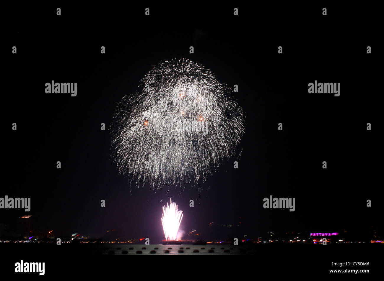 Firework at night Stock Photo - Alamy