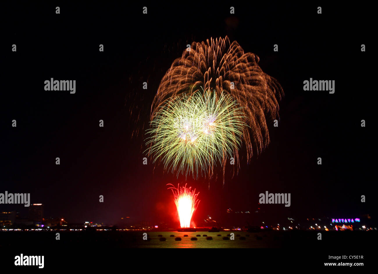 Firework at night Stock Photo - Alamy