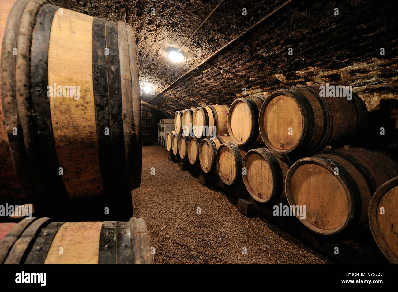 Wine barrels burgundy france hi-res stock photography and images - Alamy