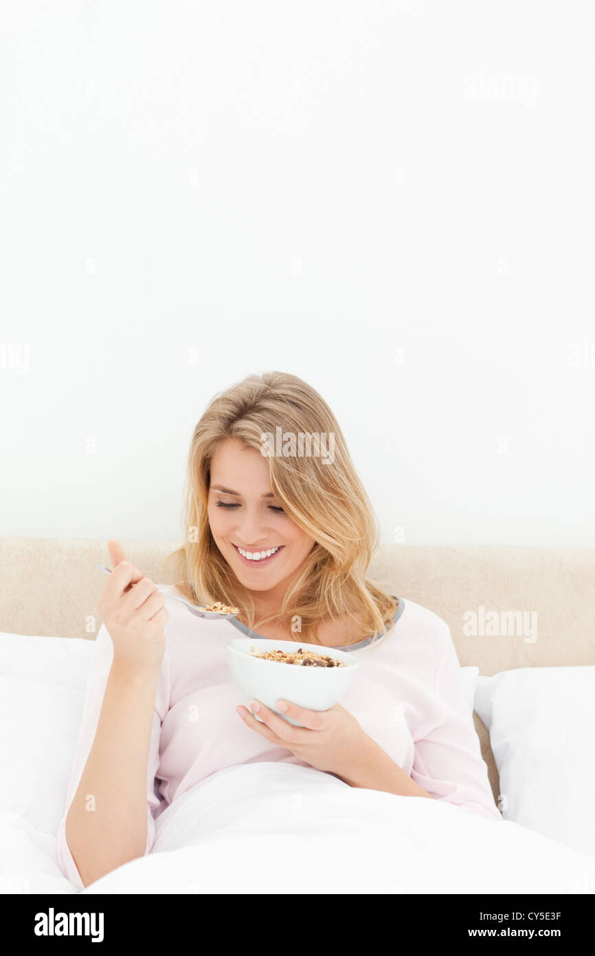 Woman spoon bed Cut Out Stock Images & Pictures - Alamy