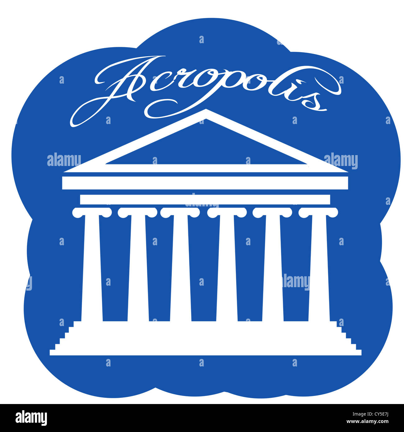 Greece Parthenon icon Stock Photo - Alamy