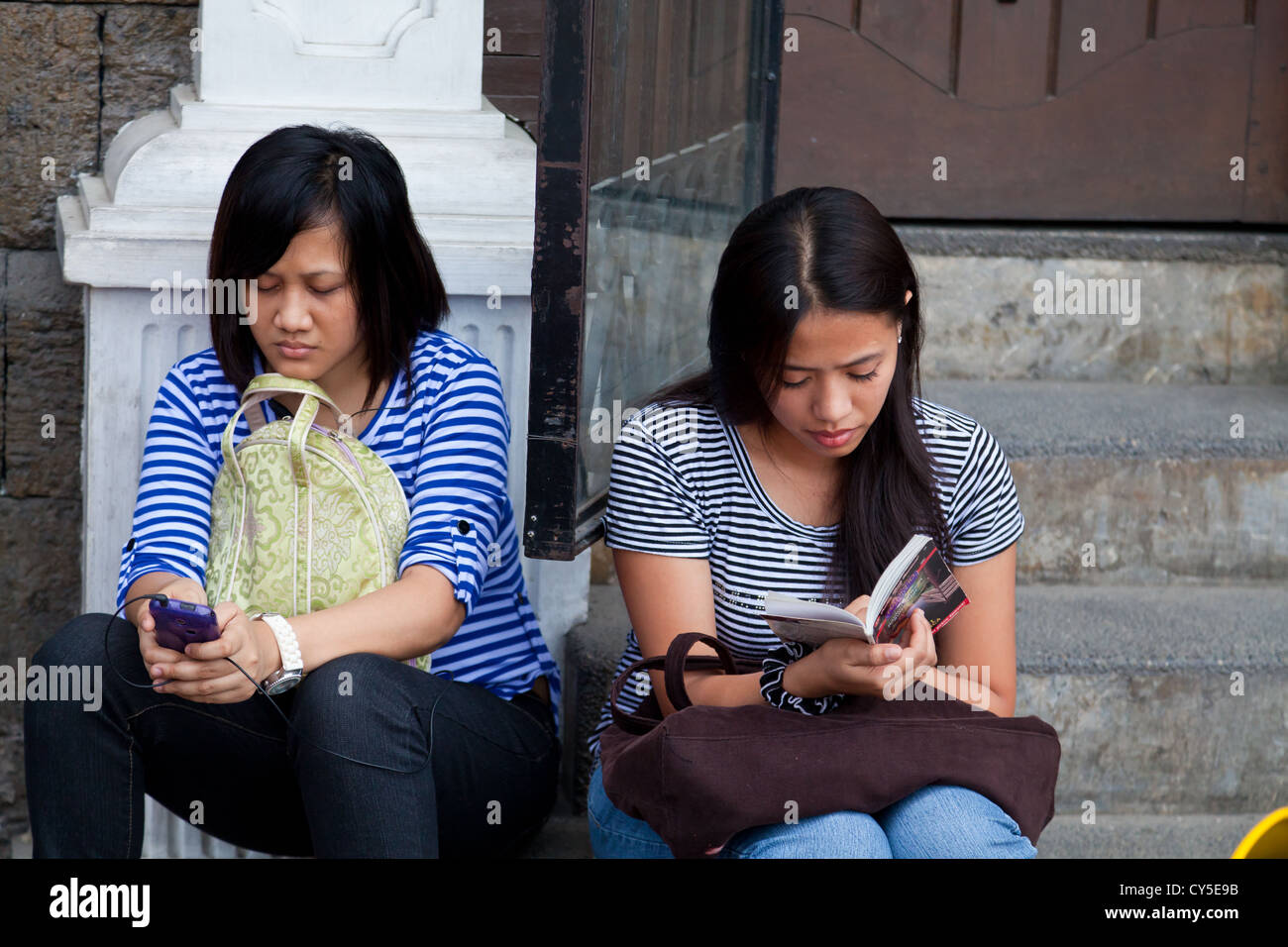 Typical Street Life in the Old Town of Manila, Philippines Stock Photo ...