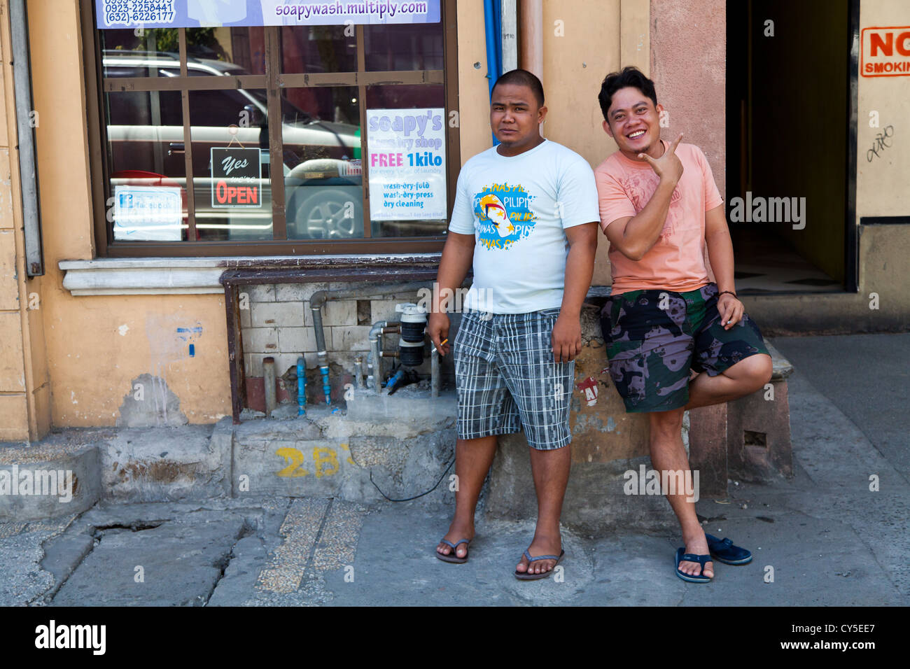 Typical Street Life in the Old Town of Manila, Philippines Stock Photo ...