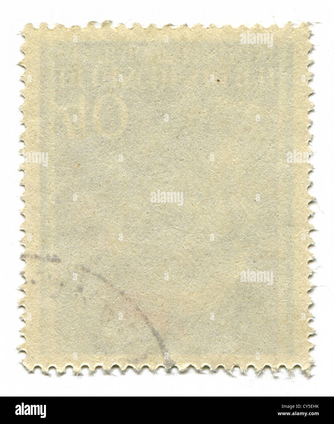 The reverse side of a postage stamp Stock Photo - Alamy