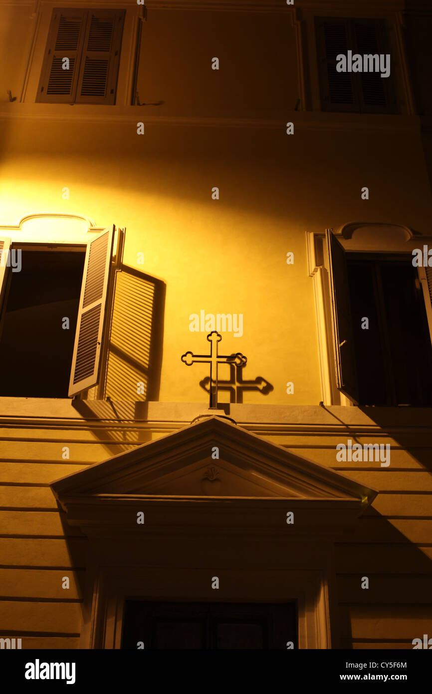 Cross by church entrance in rome hi-res stock photography and images ...