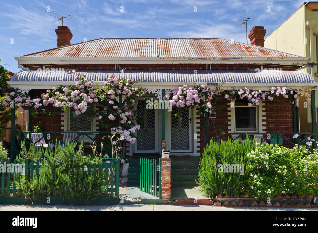 Old semi-detached cottages in Perth, Western Australia Stock Photo - Alamy