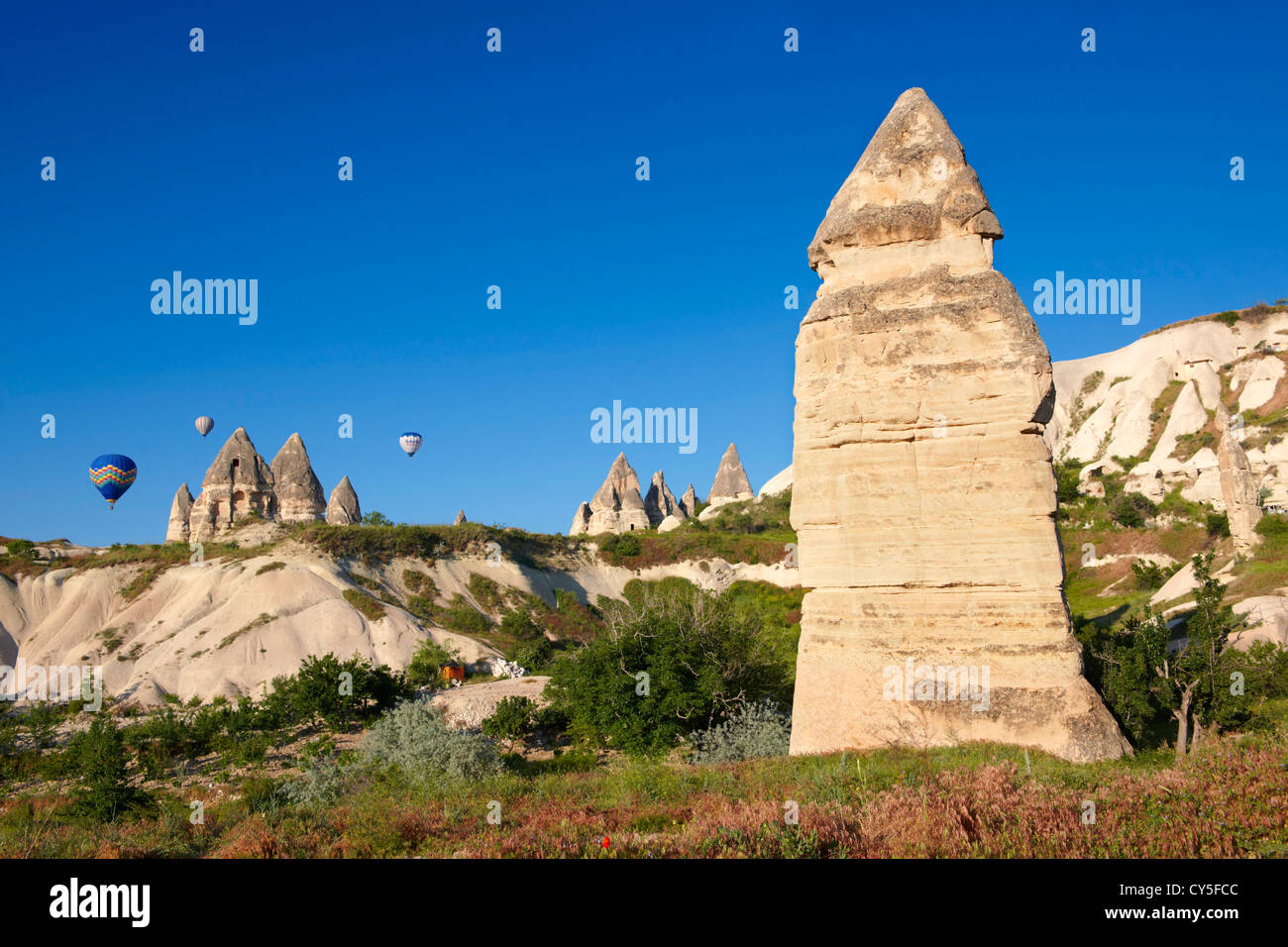 The fairy chimney rock pillar formations of Love Valley, near goreme ...