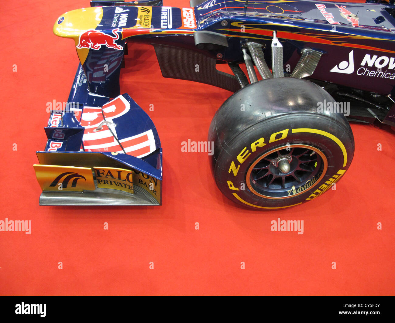 red bull formula one type racing car at motor show in rome italy Stock ...