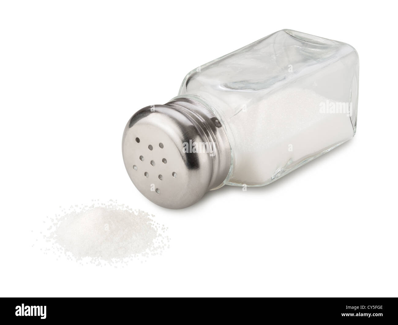 Salt Spill isolated on white Stock Photo - Alamy