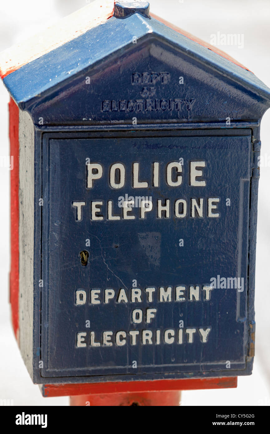 An antique police telephone and emergency call box Stock Photo - Alamy