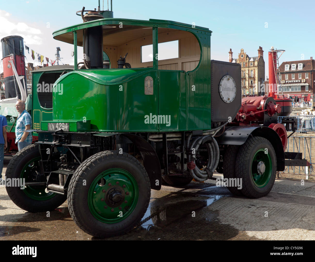 Super Sentinel Steam tractor No. 8756 on display at the Ramsgate ...