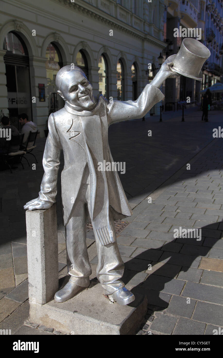 Slovakia, Bratislava, Schone Naci statue Stock Photo - Alamy