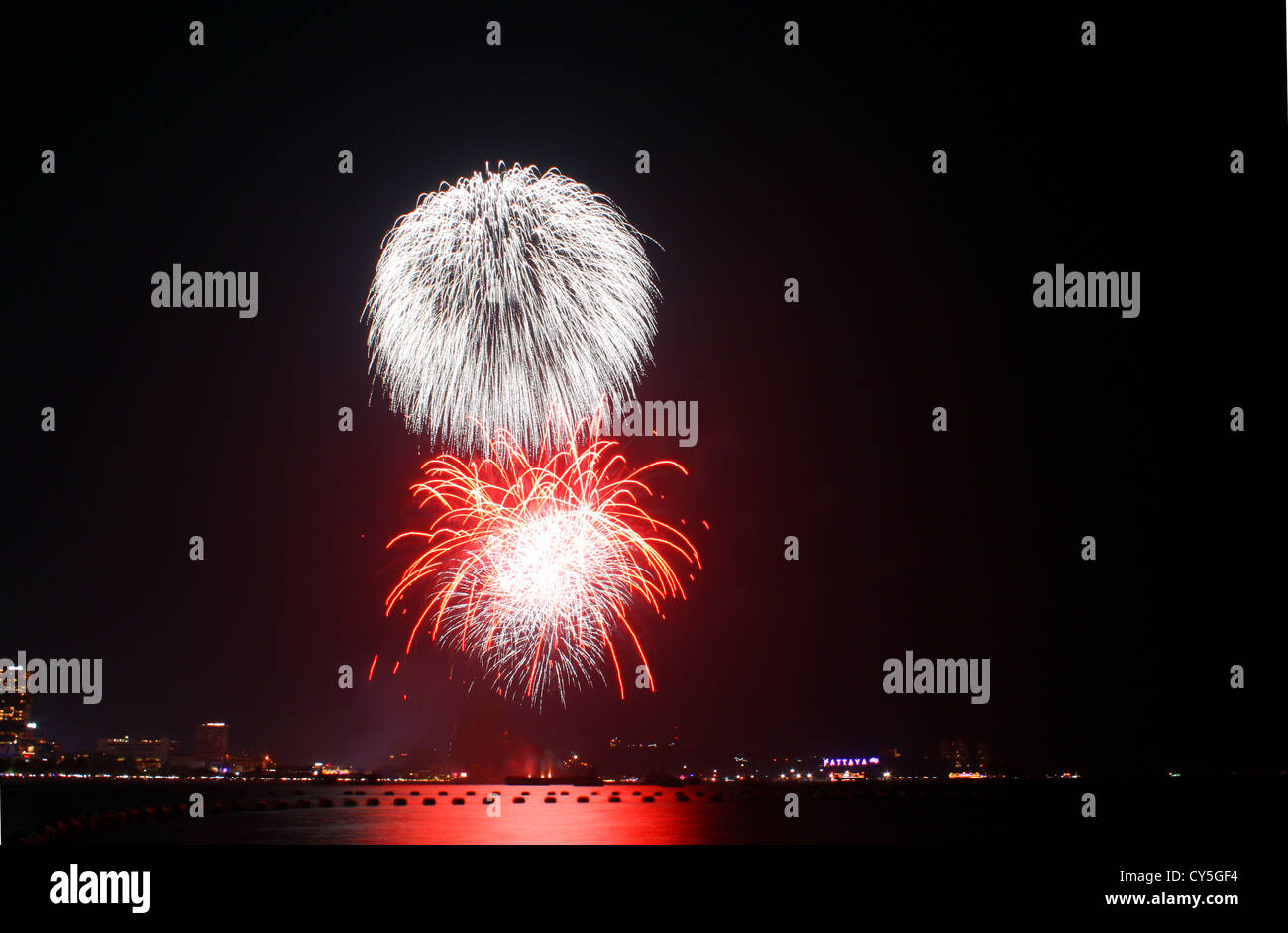 Firework at night Stock Photo - Alamy