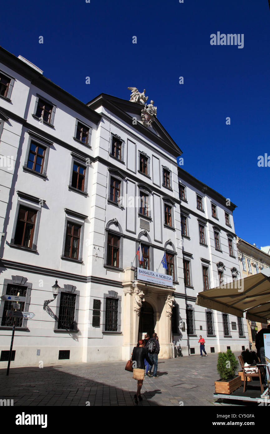 Slovakia, Bratislava, street scene, historic architecture Stock Photo ...