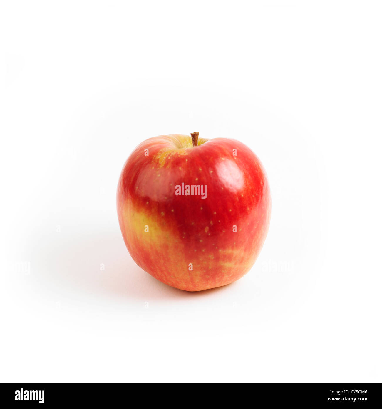 Red apple on white background Stock Photo - Alamy