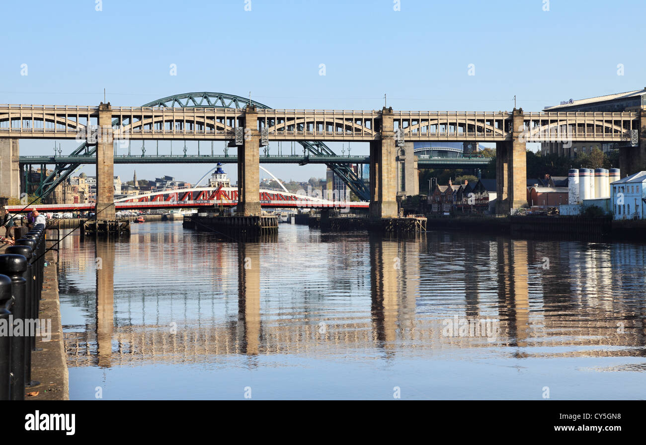 High Level Bridge Over The Tyne At Newcastle Stock Photos & High Level ...