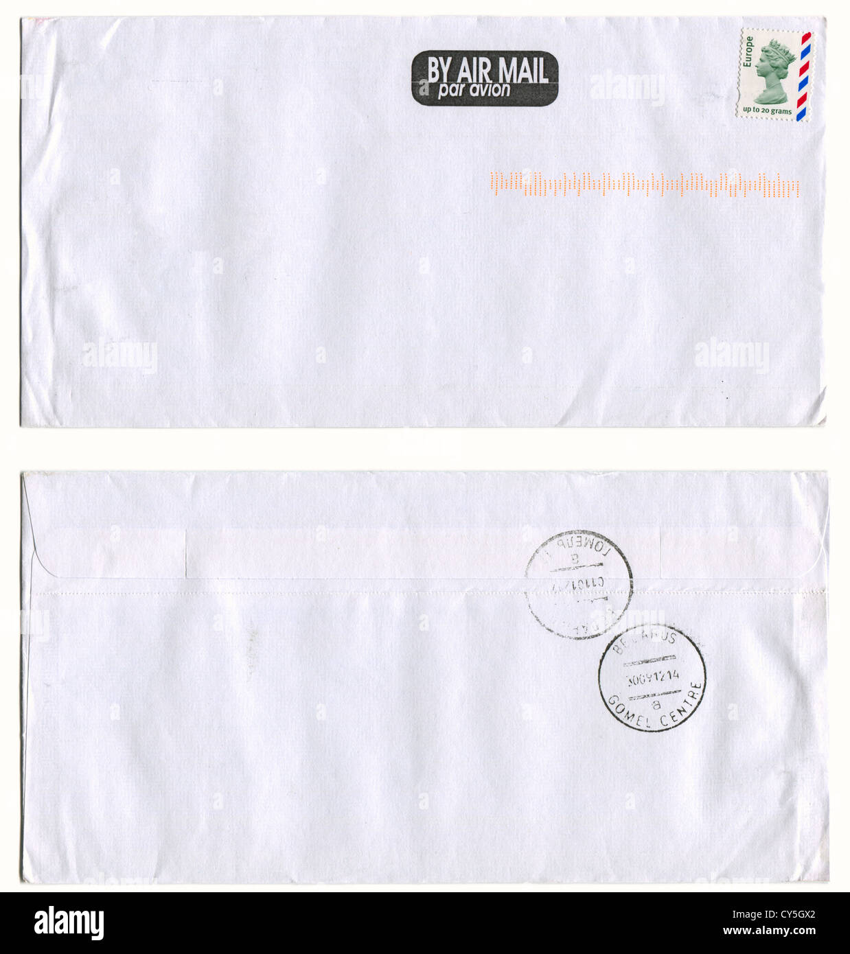 UK - CIRCA 2012: Mailing envelope with postage stamps dedicated to ...