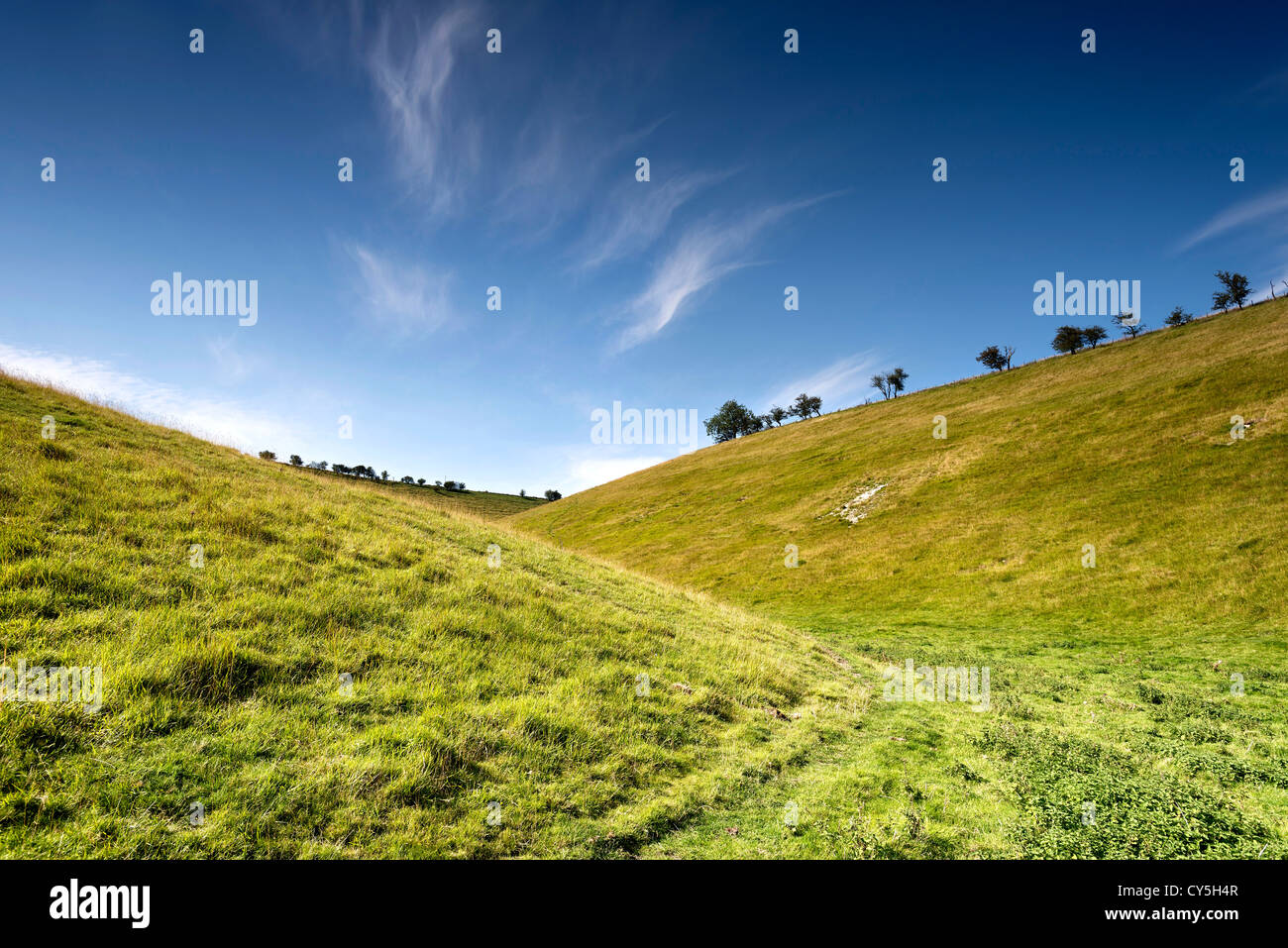 Sunny Skies over Deepdale on the Yorkshire Wolds Stock Photo - Alamy