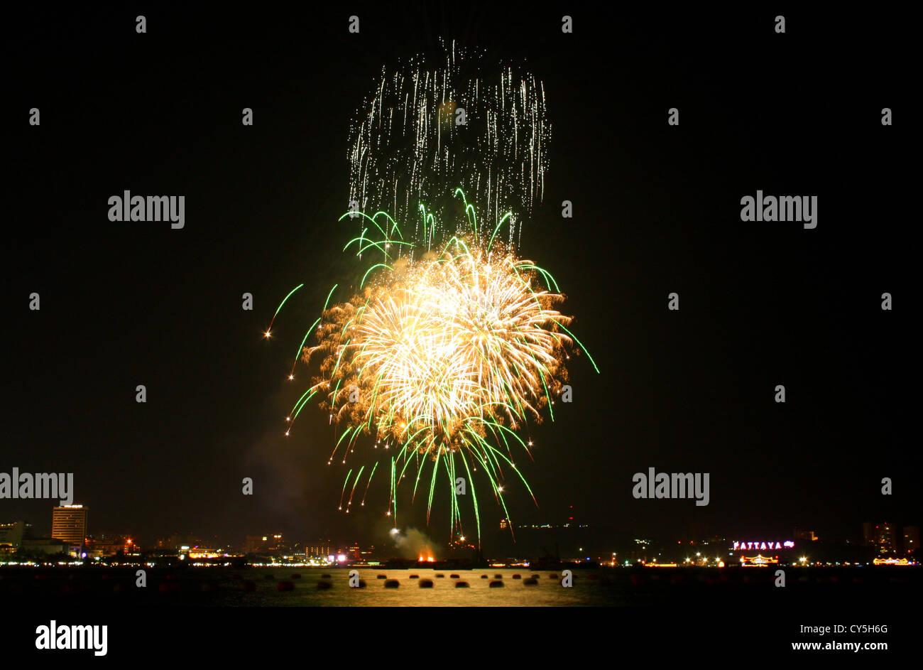 Firework at night Stock Photo - Alamy