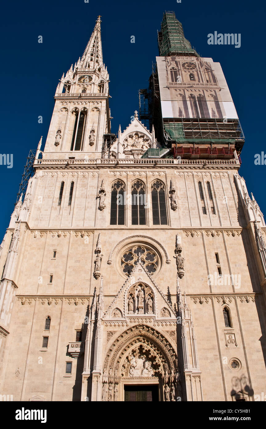 Cathedral of the Assumption of St Mary, Kaptol, Zagreb, Croatia Stock ...