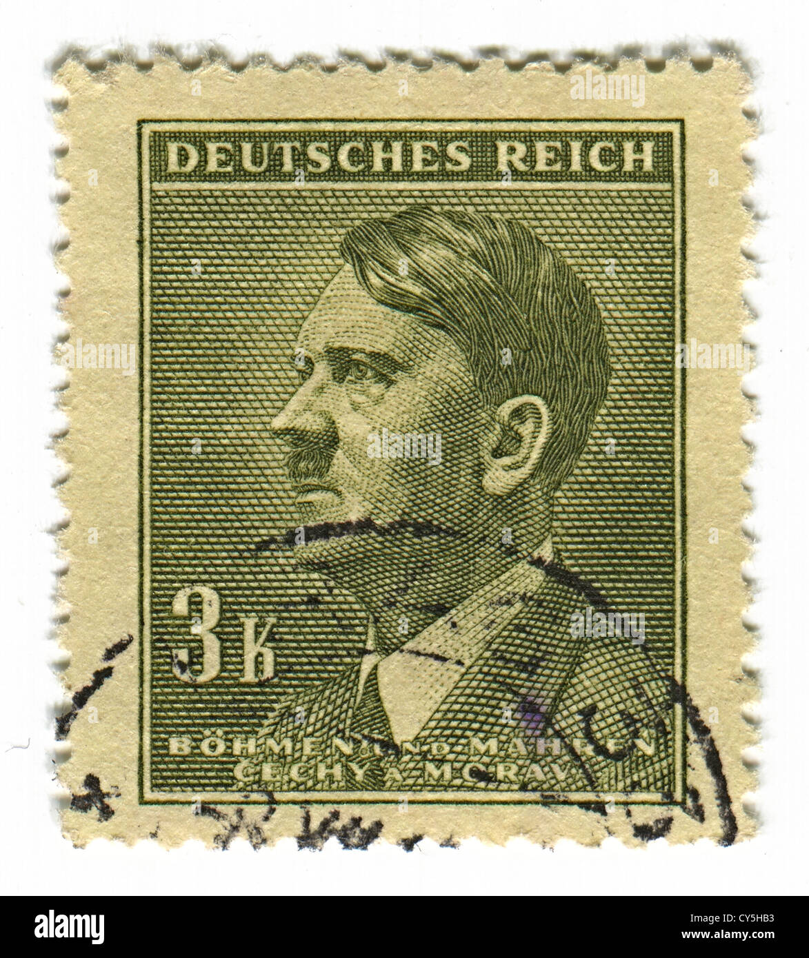 GERMANY - CIRCA 1943: A stamp printed in Germany shows image of Adolf ...