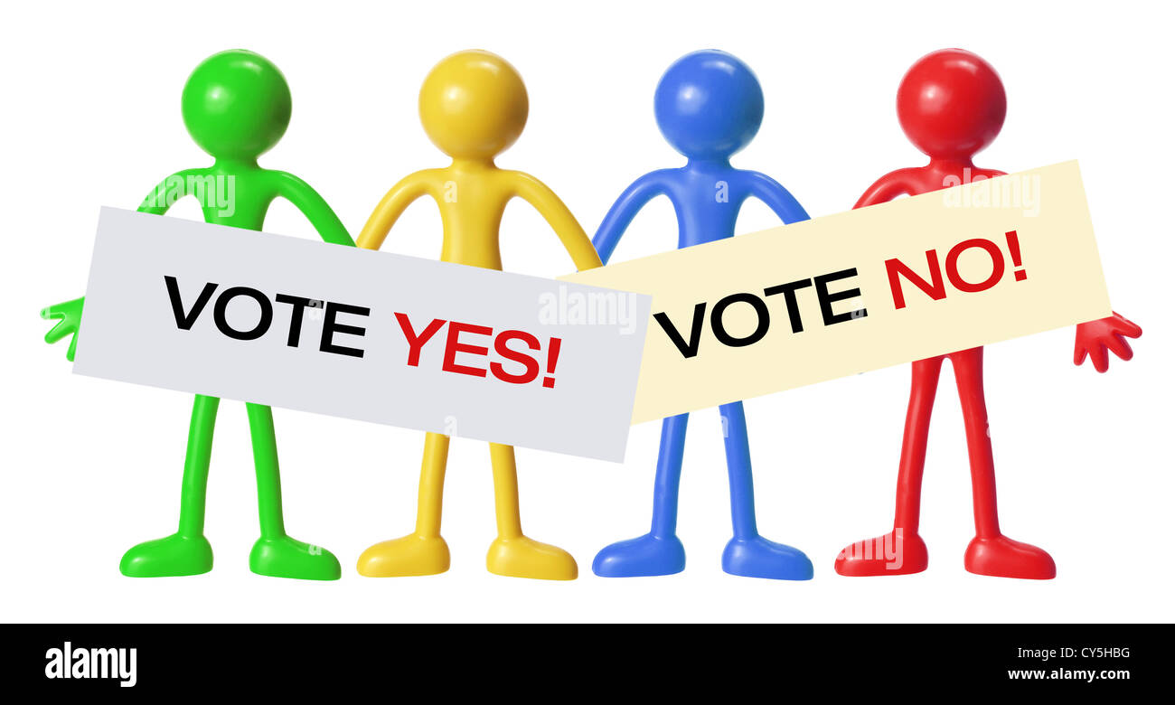 Voting Concept with Miniature Rubber Figures Stock Photo - Alamy