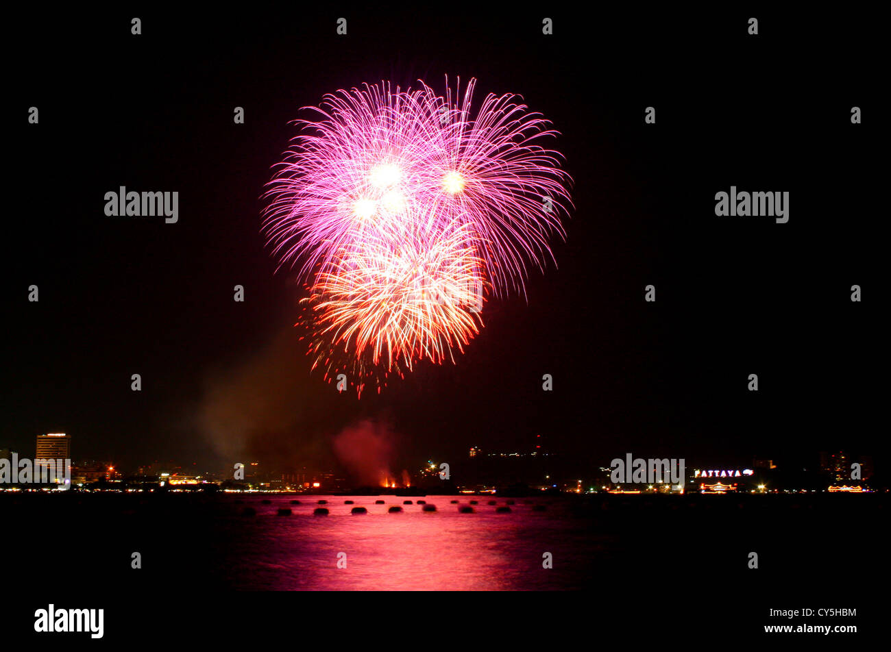 Firework at night Stock Photo - Alamy