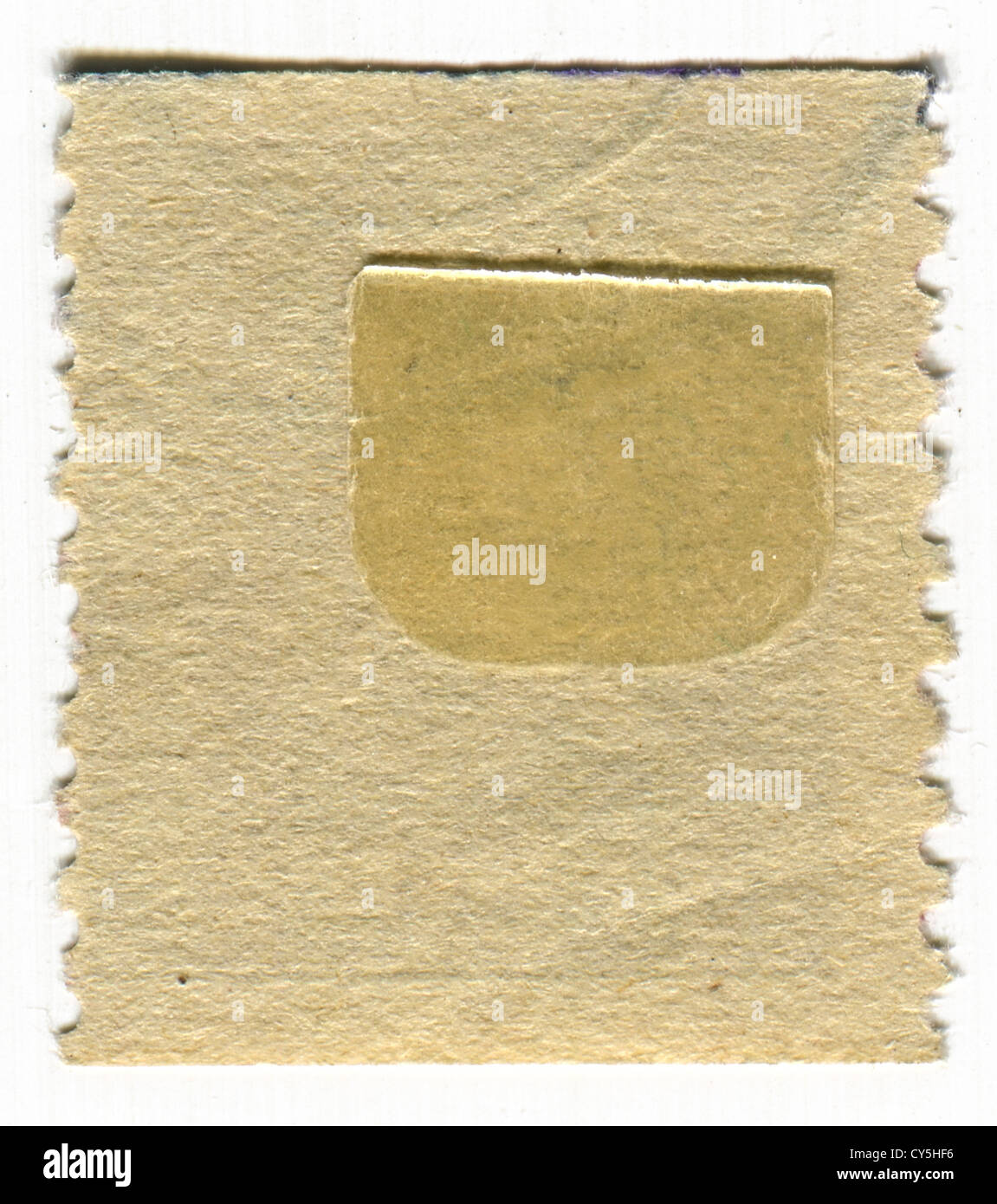 The reverse side of a postage stamp Stock Photo - Alamy