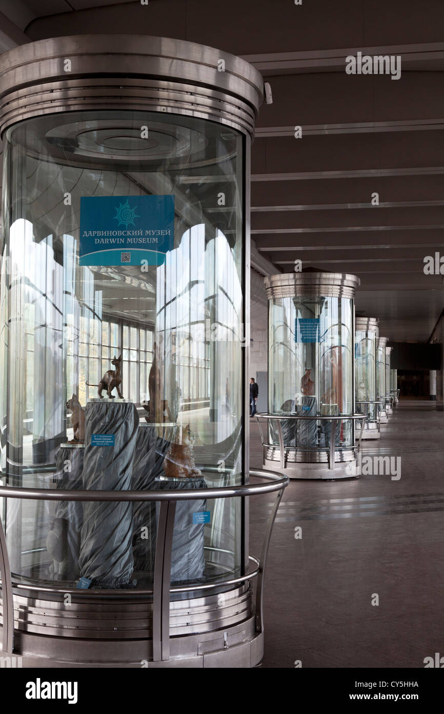 Vorobyevy Gory Metro station with exhibition by the Darwin Museum ...
