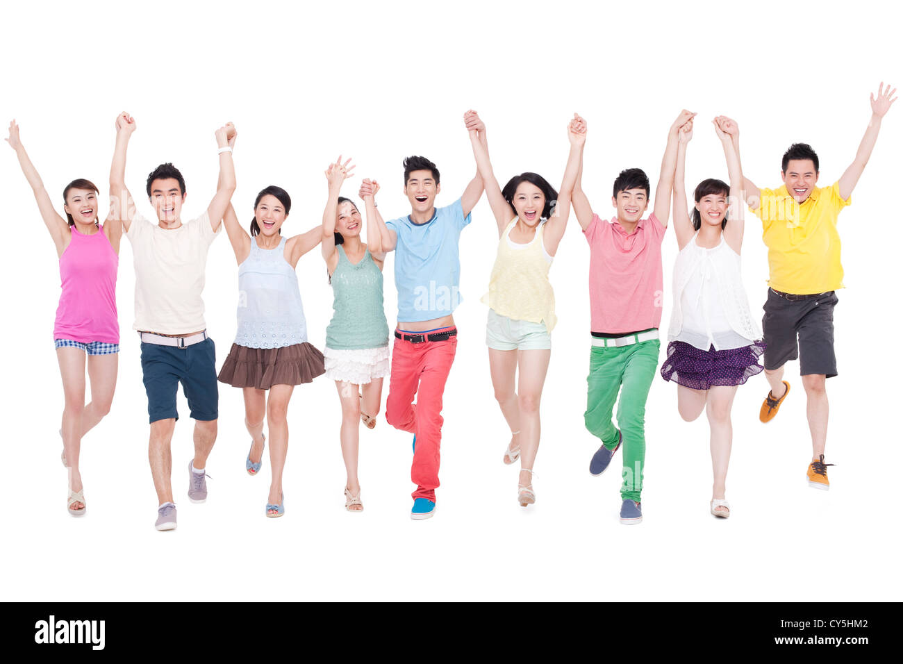 Happy young friends together Stock Photo - Alamy