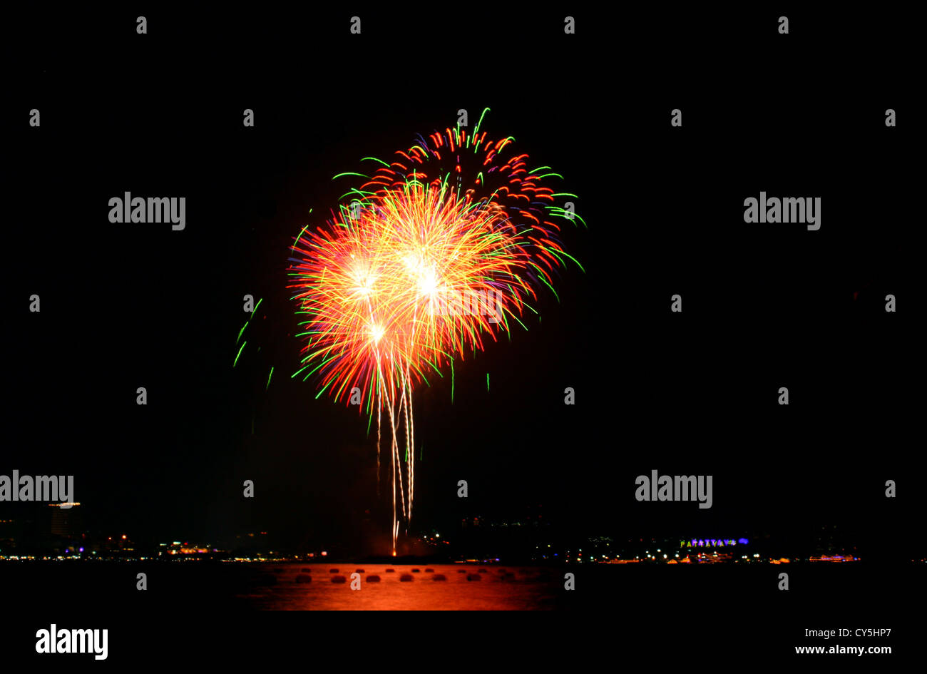 Firework at night Stock Photo - Alamy