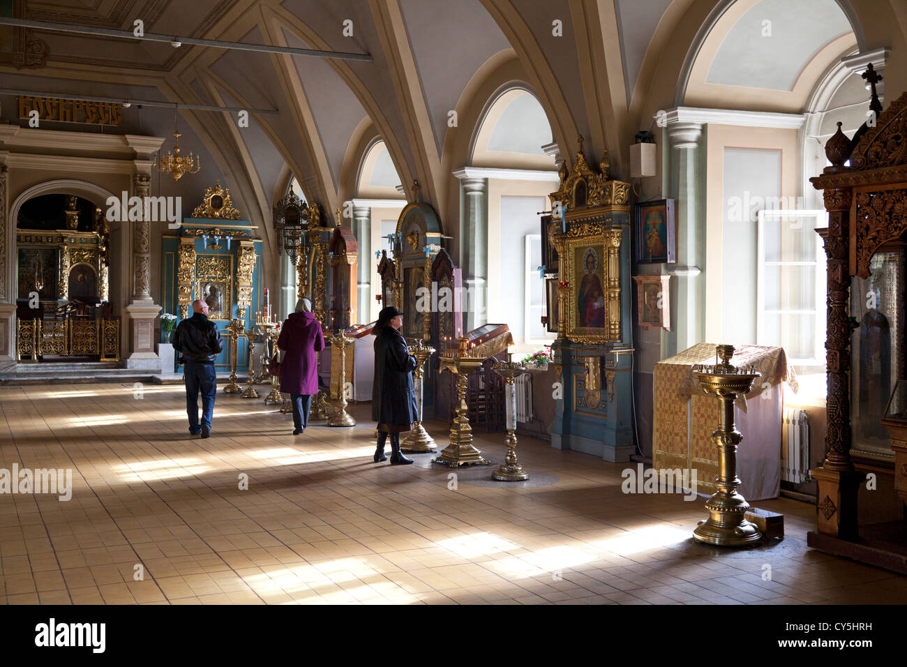 Inside the Church of the Assumption at Novodevichy Convent, Moscow ...