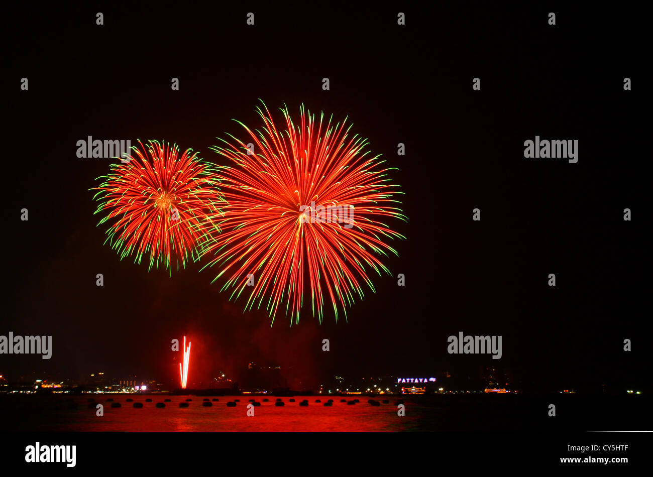 Firework at night Stock Photo - Alamy